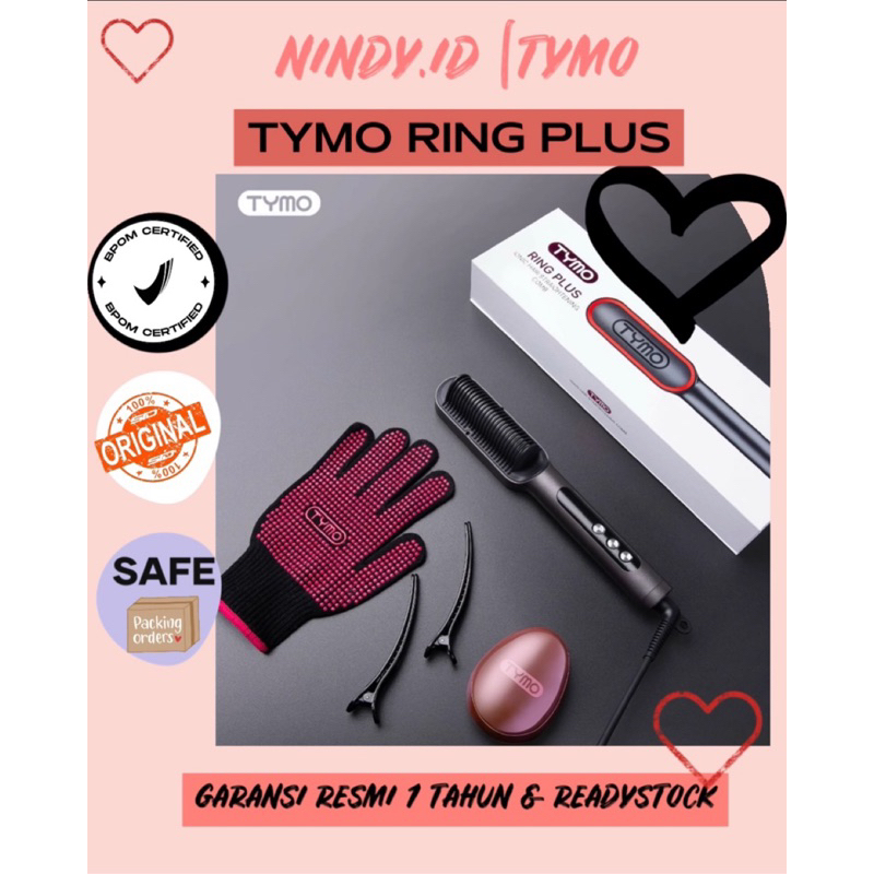 Jual TYMO RING PLUS IONIC HAIR STRAIGHTENING COMB BRUSH | Shopee Indonesia