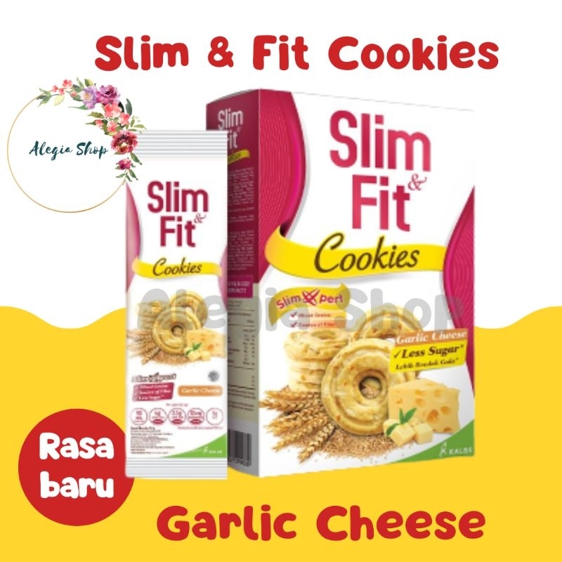 Jual Slim & Fit Cookies Rasa Garlic Cheese 1 Box isi 10 sachet Camilan ...