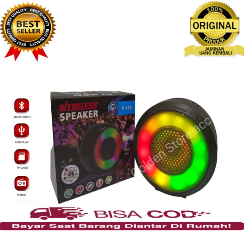 Jual Speaker Aktif Bluetooth Fleco F 188 X Bass Speaker Musik Box Full