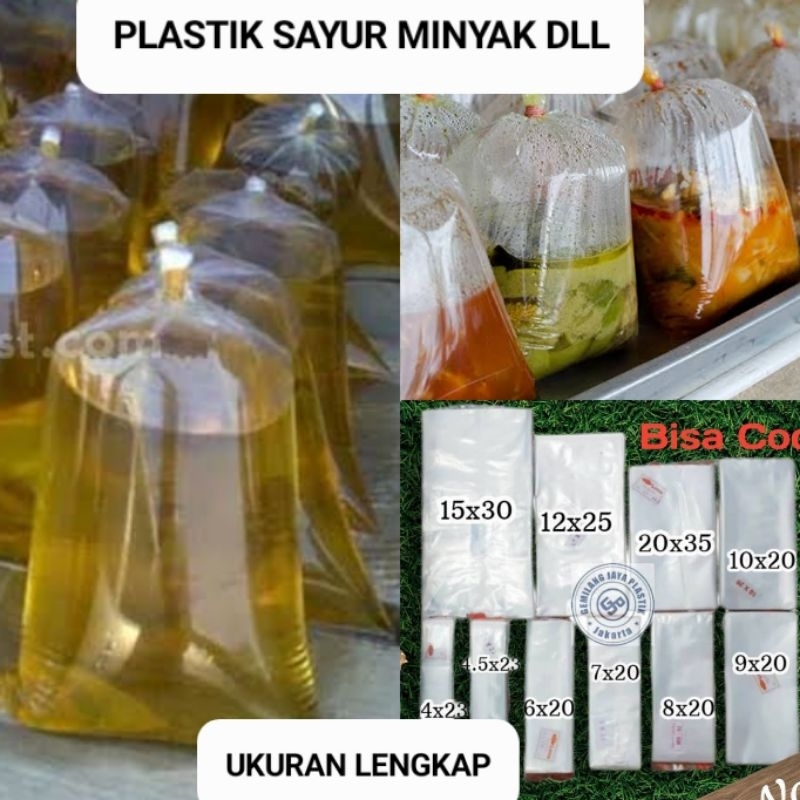 Jual PLASTIK TEBAL BUNGKUS MINYAK MASAKAN PANAS SAYUR SAYURAN TAHAN ...