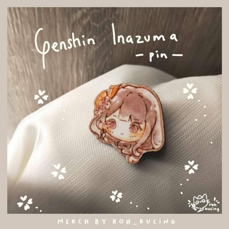 Jual [roh_kucing] Wooden Pin Genshin Impact Inazuma | Shopee Indonesia