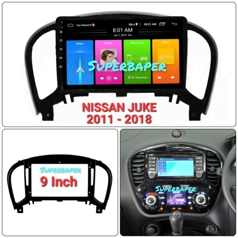 Jual Frame Headunit Android 9Inch NISSAN JUKE Tahun 2011-2018 | Shopee Indonesia
