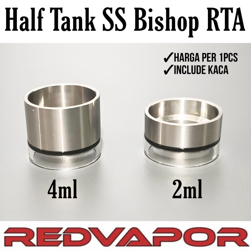 Jual Half Tank SS For Bishop RTA By Redvapor | ACC97 | Shopee Indonesia