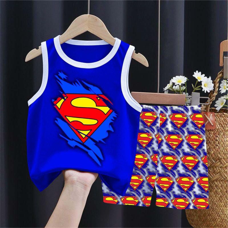 Jual Baju Setelan Anak laki-laki superman/SINGLET ANAK KARAKTER ...