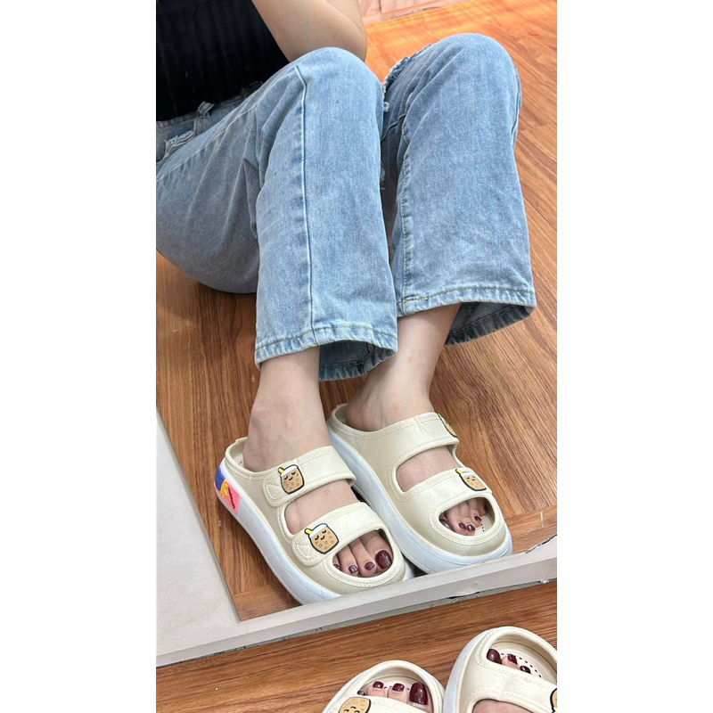 Jual 699 SENDAL LUCU BERKUALITAS MODEL TINGGI BAHAN IMPORT SOL GROSIRAN ...