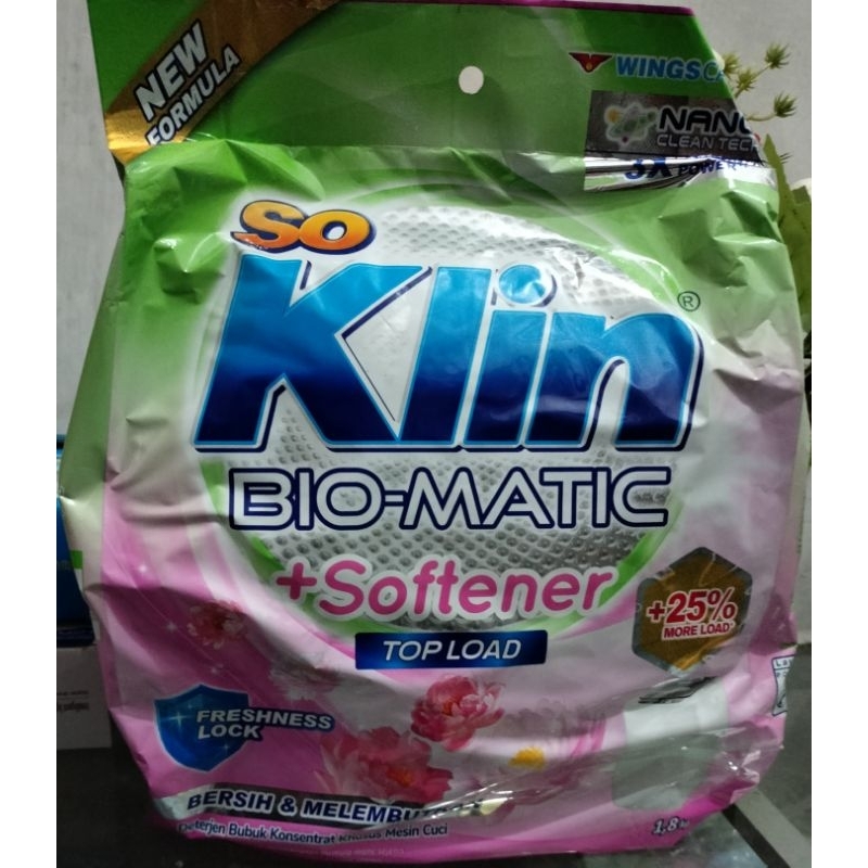 Jual SO Klin Bio Matic Top Load / Bukaan Atas 1,8 Kg | Shopee Indonesia