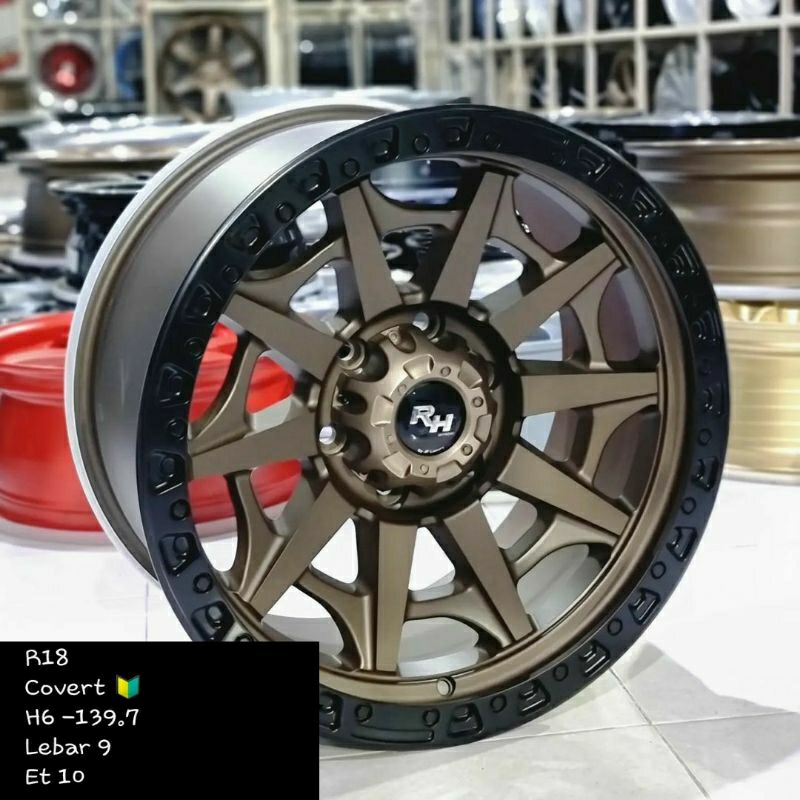 Jual velg mobil pajero rh convert ring 18 lebar 9 et 10 untuk fortuner hilux strada triton mux d ...