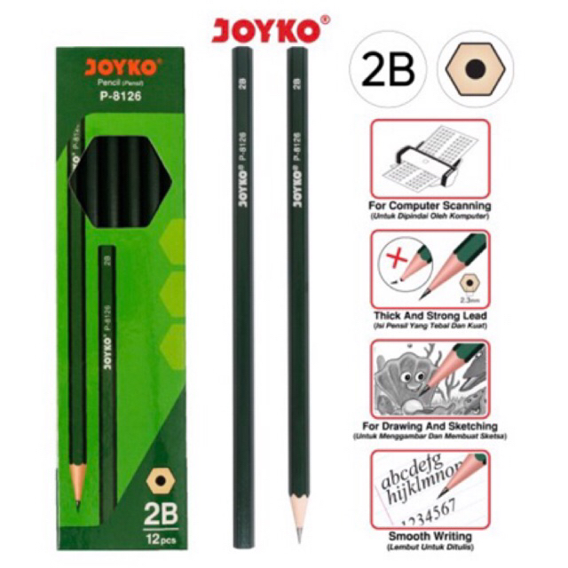 Jual Pensil 2B JOYKO P-8126 | Shopee Indonesia