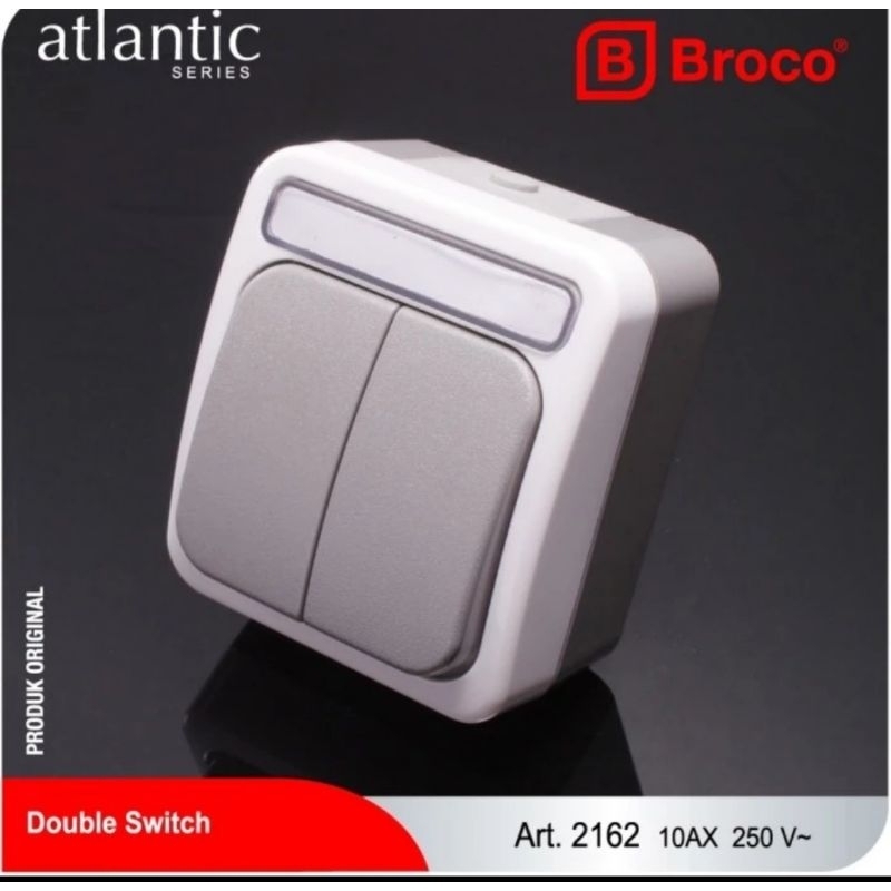 Jual saklar seri merk broco type atlantic model waterproof double gang ...