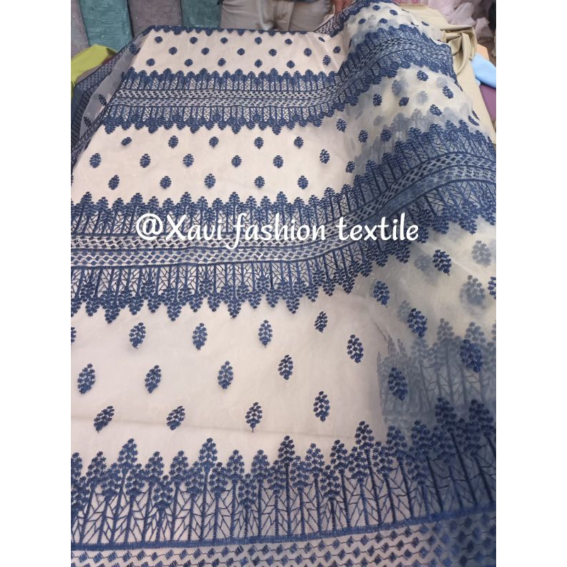 Jual Kain Organza Premium Flores 2 Motif || Harga Per Setengah Meter ...