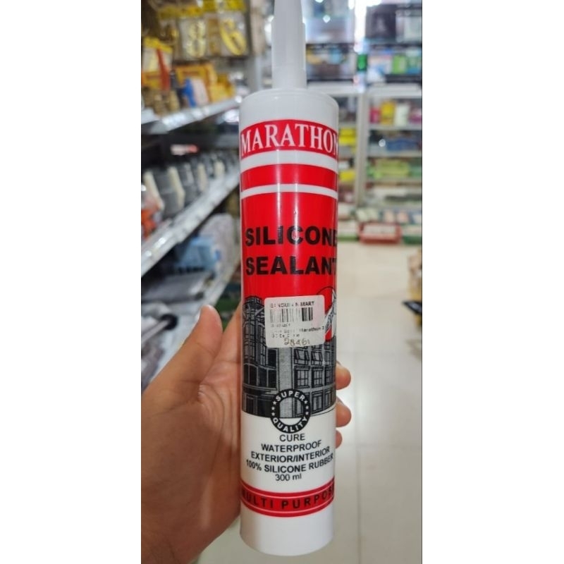 Jual silicone Sealant marathon/lem kaca/lem silicone 300ml | Shopee ...
