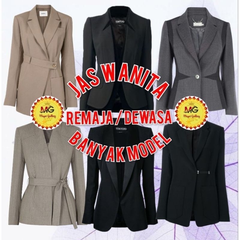 Jual Jas Blazer Wanita Dewasa / Jas Blazer Formal / Blazer Santai ...