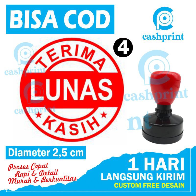 Jual Stempel Lunas Bulat Stempel Warna Stempel Otomatis Stempel Flash | Shopee Indonesia