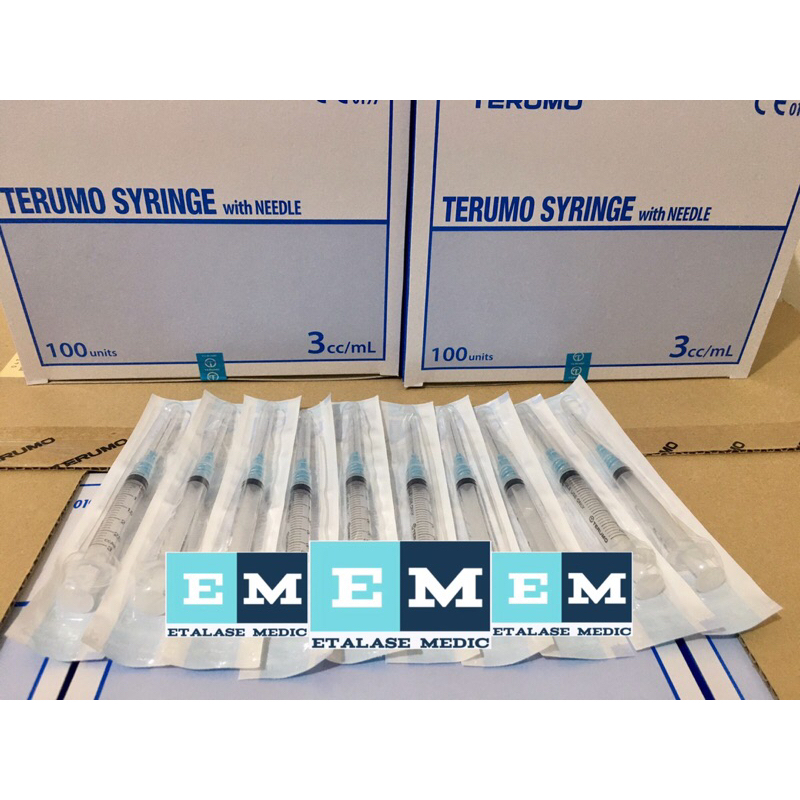 Jual Terumo 3cc / Spuit 3cc / Syringe 3cc 1Box 100% Original | Shopee Indonesia