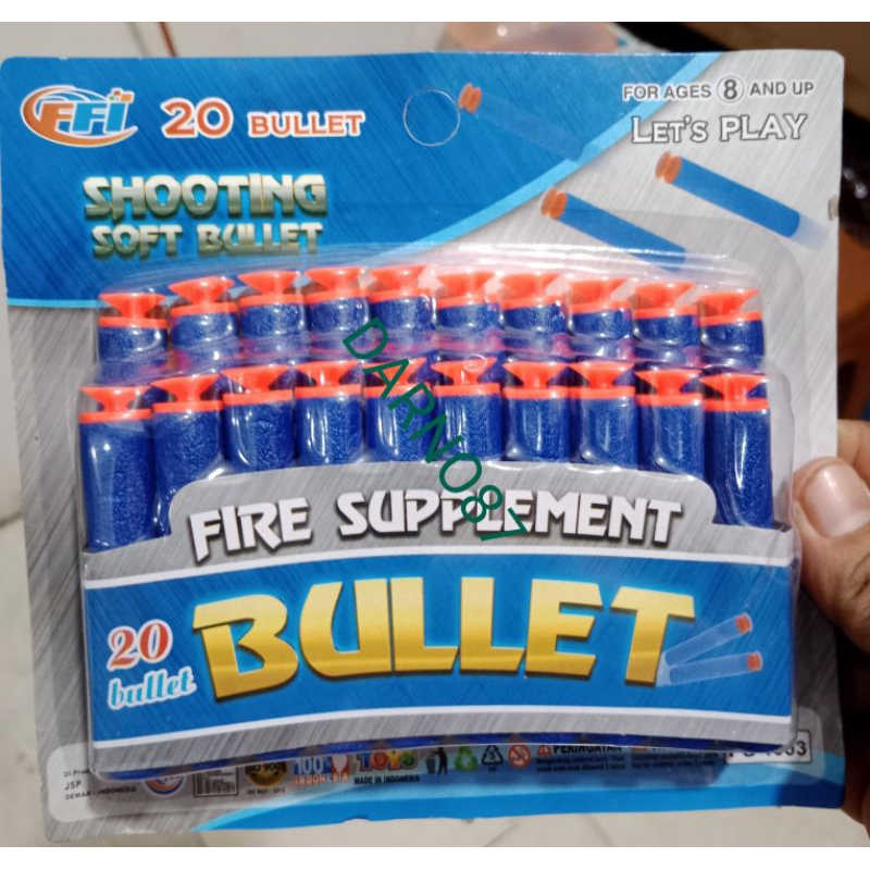 Jual MAINAN REFILL PELURU BUSA / SOFT GUN ISI 20 | Shopee Indonesia