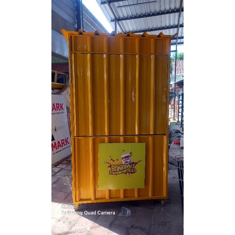 Jual gerobak jualan pisang crispy dorong/ gerobak mini kontainer dorong ...
