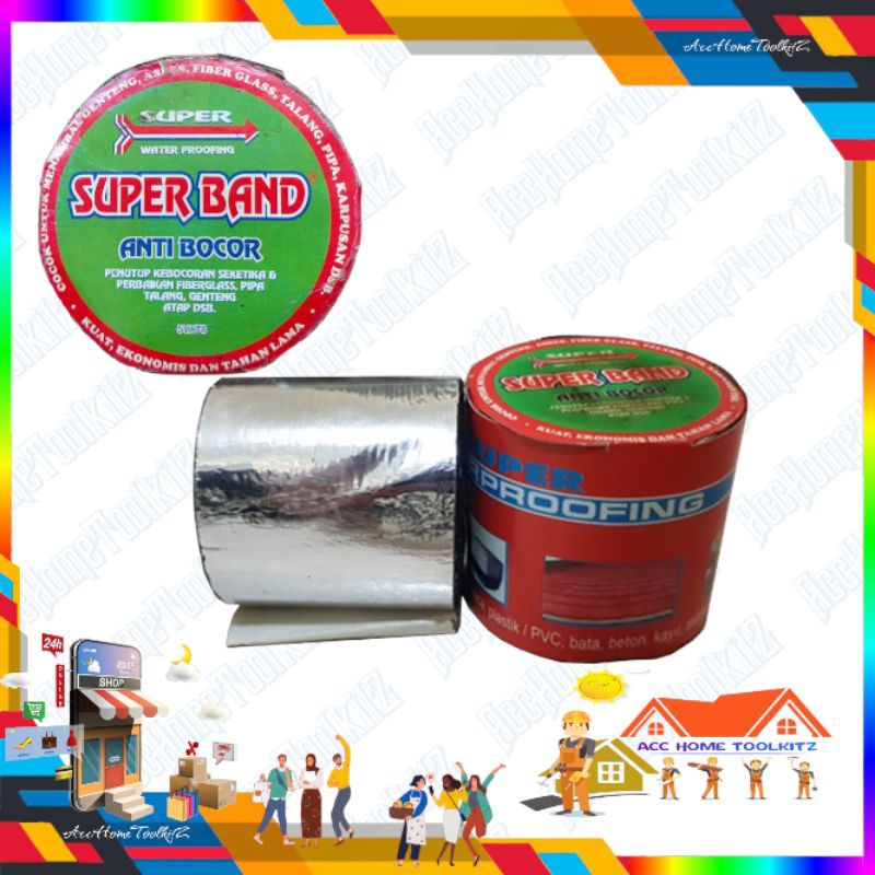 Jual LEM TALANG SUPER BAND 1ROLL KECIL 5CM X 1METER REPACKING LAKBAN ANTI BOCOR GENTENG ATAP ...