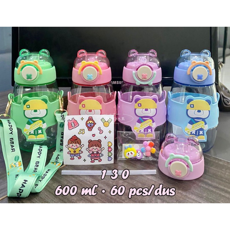 Jual Botol Minum Anak Sekolah SD TK Free Stiker 2D dan 3D Korea Lucu ...