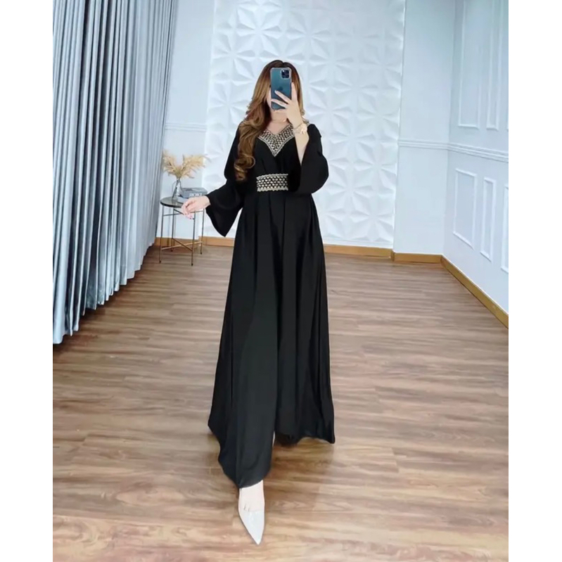 Jual GAMIS KAFTAN TAMIRA-GAMIS TERBARU LEBARAN 2023-GAMIS ARAB HITAM ...