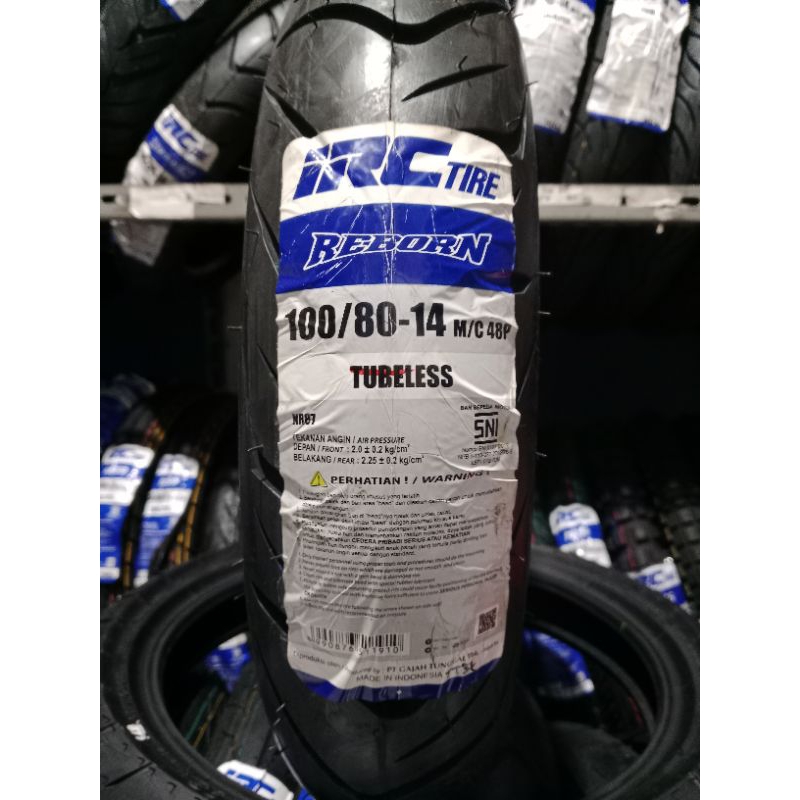 Jual Ban luar irc ukuran 100/80-14 NR87 REBORN (TUBELESS) | Shopee ...