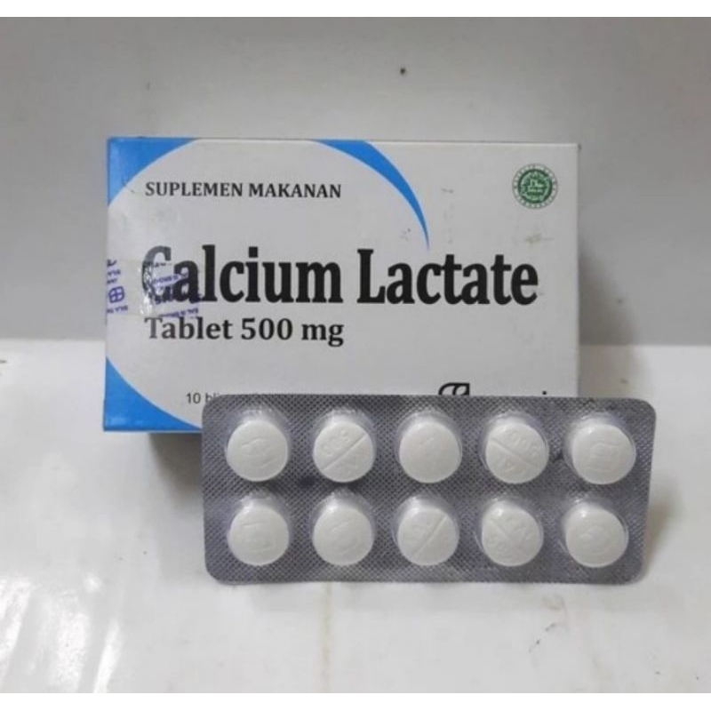 Jual Calcium Lactate 500mg STRIP 10 Tablet | Shopee Indonesia