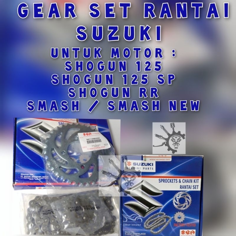 Jual Gear Set Girset Rantai Smash / Shogun 110 125 | Shopee Indonesia