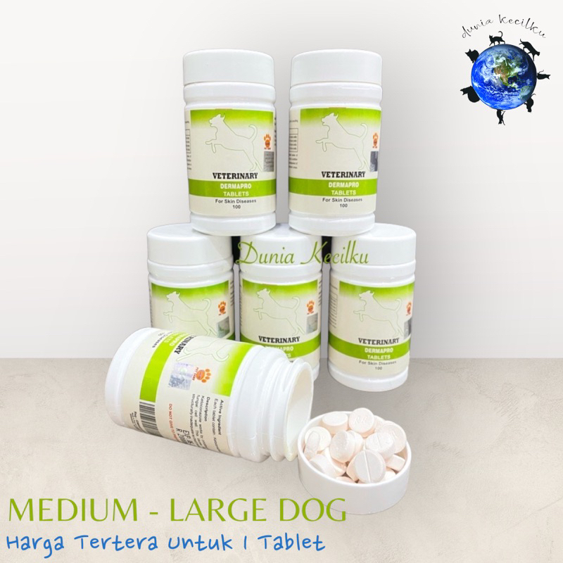 Jual Dermapro Tablets MEDIUM - LARGE DOG Raid All Veterinary Obat Jamur ...
