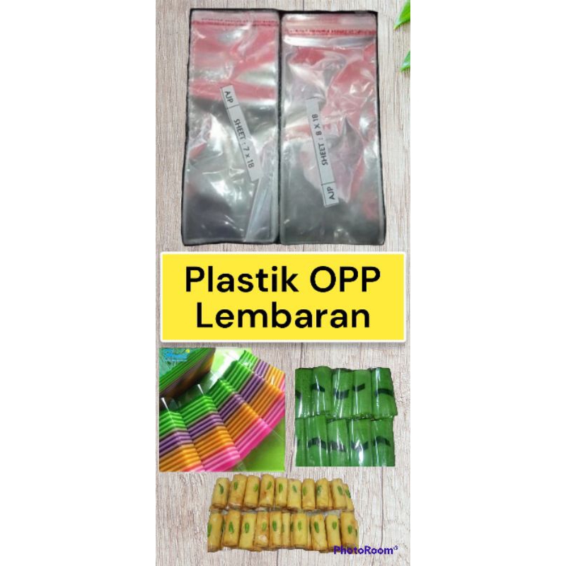 Jual Plastik OPP Lembaran one sheet Kue Basah , Lemper , Risol , Kue ...