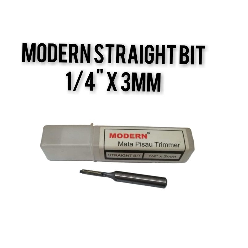 Jual Mata Pisau Trimmer 3mm MODERN straight bits 1/4" x 1/8" | Shopee ...