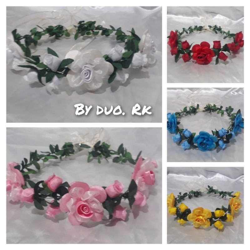 Jual Flower Crown Bunga Seruni Kawat Daun Lentur Bando Mahkota Bunga ...