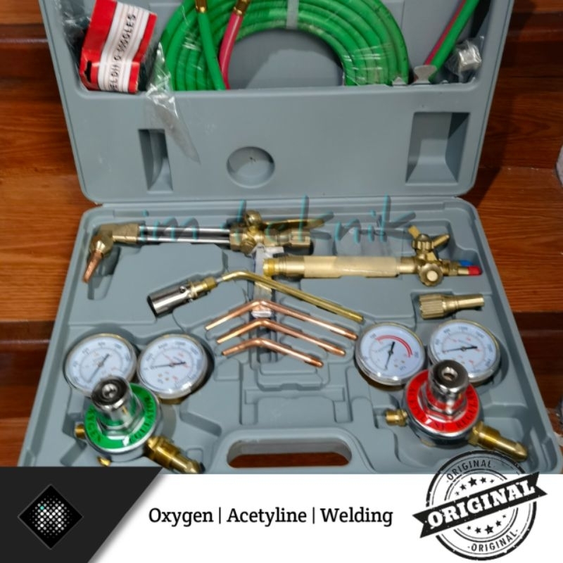 Jual Welding cutting set oxygen acetyline regulator alat las pemotong ...