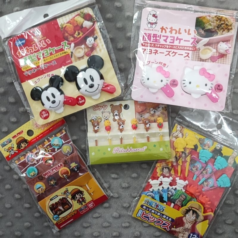 Jual (RARE) food picks tusukan bento one piece sauce cup hello kitty ...
