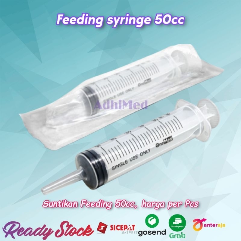 Jual feeding syringe 50cc kateter tip / suntikan makanan untuk pasien ...
