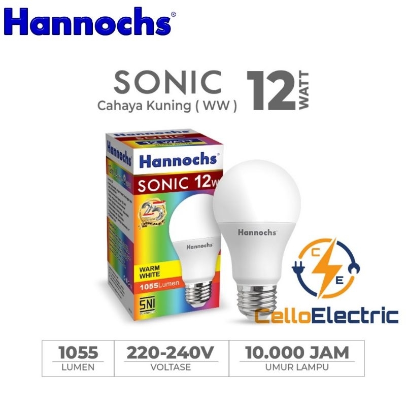Jual Led Hannochs SONIC 12 Watt Kuning - Lampu Hannochs 12w 12 W Kuning ...