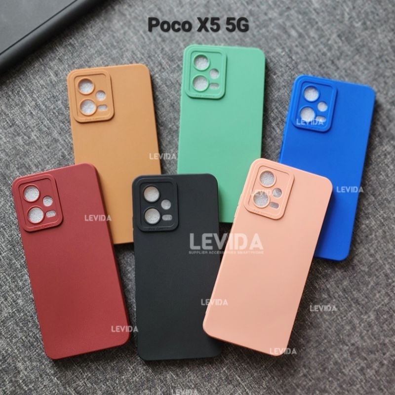 Jual Poco X5 5G Case Pro Kamera Case Slim BlackMatte Silikon Warna Case ...