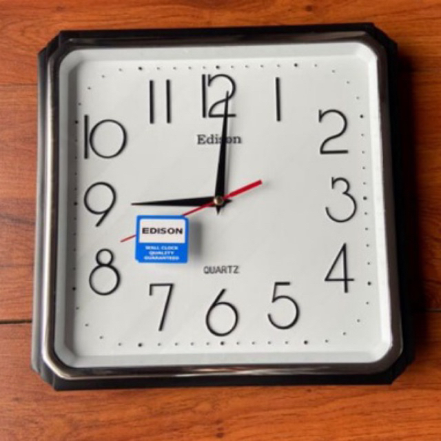 Jual jam dinding EDISON EDW-27 T25/jam dinding kotak/jam dinding bagus ...
