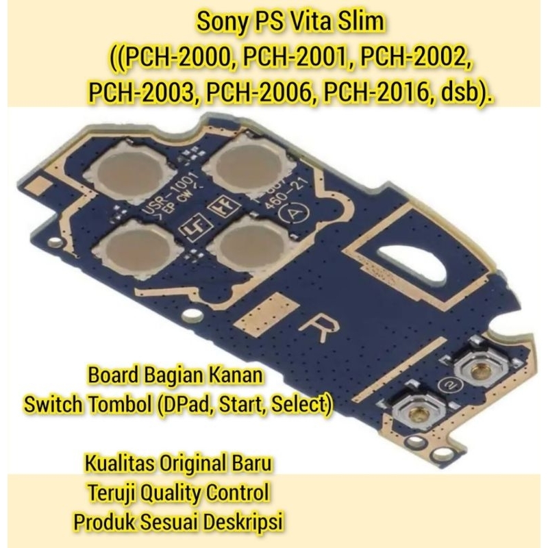 Jual Board Bagian Kanan Switch Tombol DPad Start Select Sony PSV PS Vita Slim PCH-2000 (Original ...