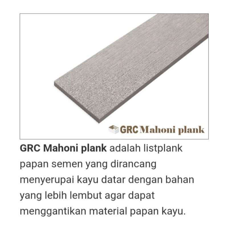 Jual Lisplank Grc Mahoni Plank 8mm x 10cm x 3m | Shopee Indonesia