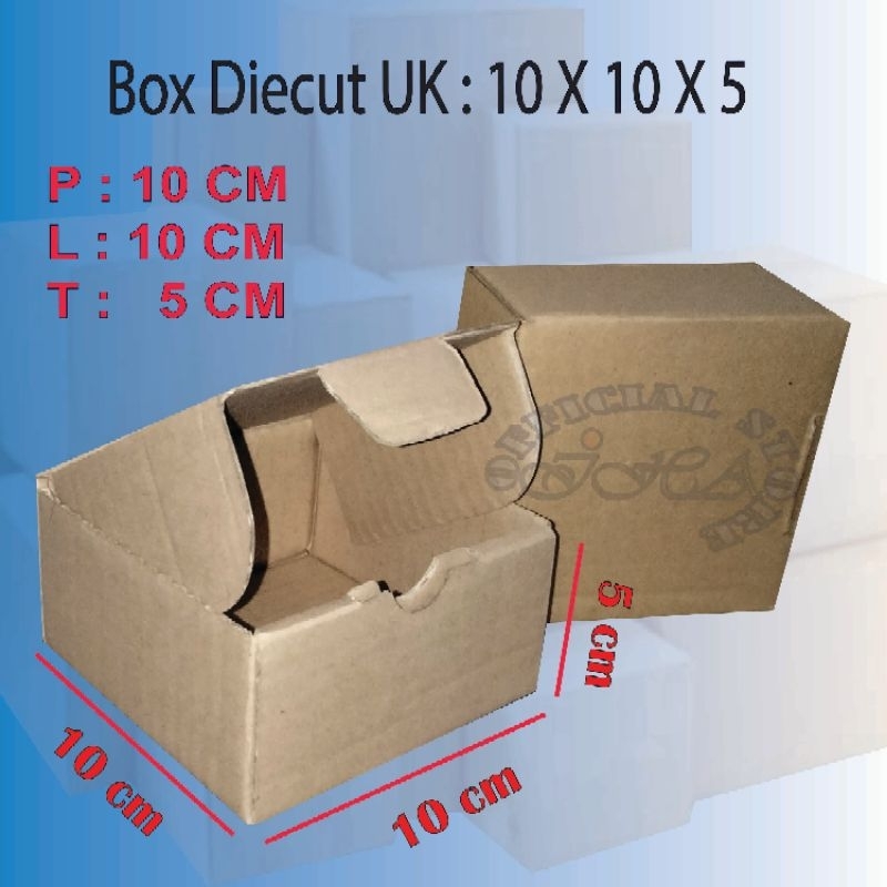 Jual Box packing diecut UK. 10x10x5 kerdus online packaging murah ...
