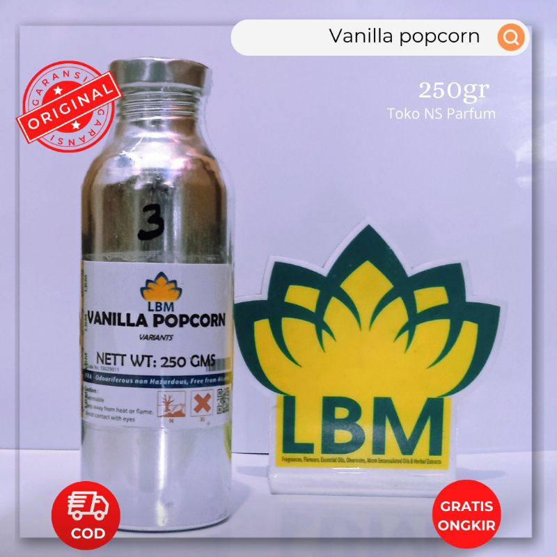 Jual Bibit parfum Vanilla Popcorn 250gr LBM FRAGRANCE kemasan segel ...