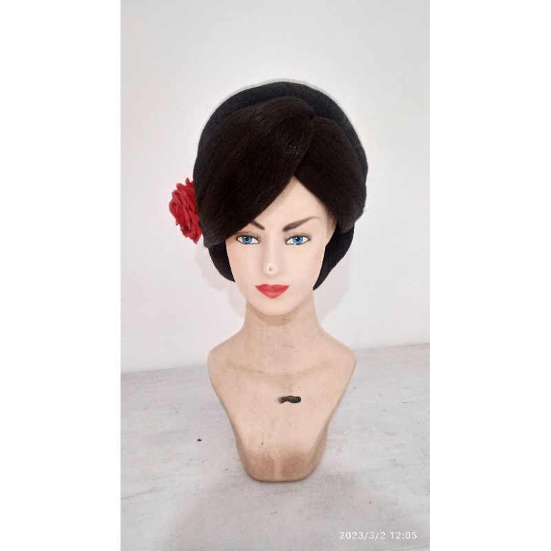 Jual wig sanggul modern by one get one free | Shopee Indonesia