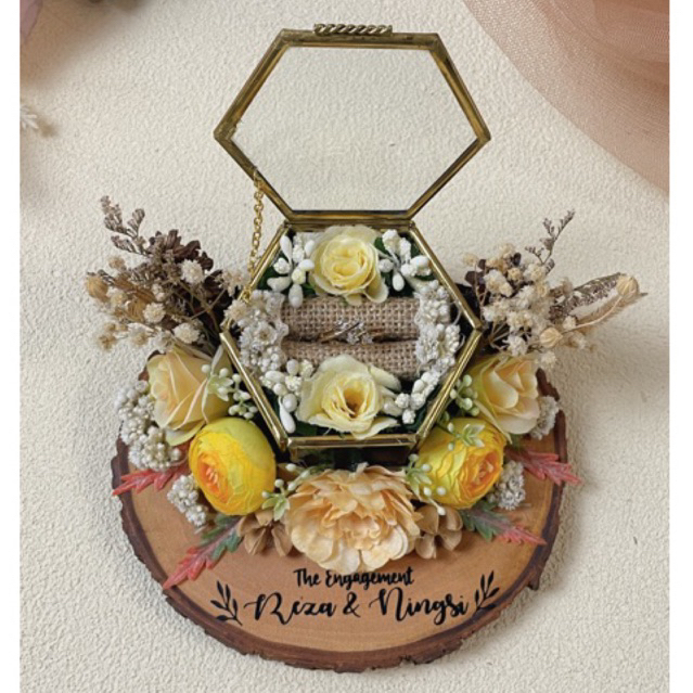 Jual Kotak Cincin Ring Box Rustic Lamaran Wedding Tunangan Pernikahan ...