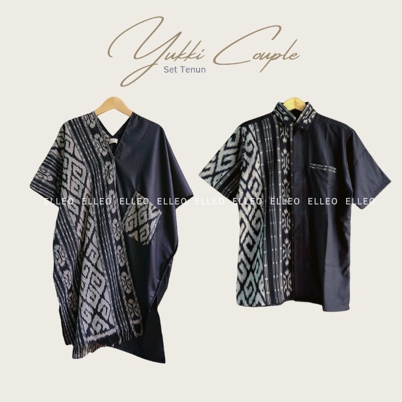 Jual SET COUPLE YUKI LONG OUTER TENUN BATIK & KEMEJA TENUN HITAM ...
