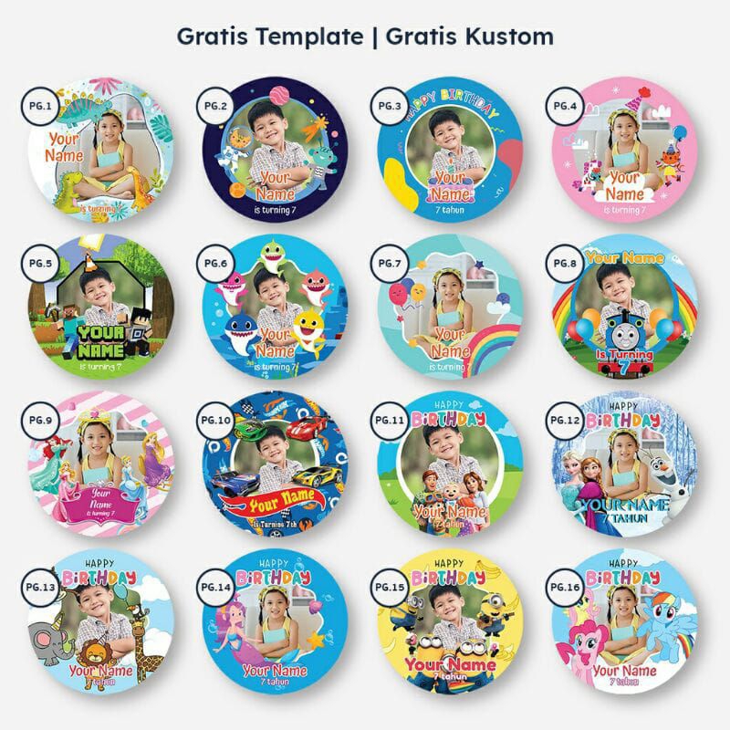 Jual kartu ucapan ulang tahun / sticker ultah / hastag ultah / kartu ...