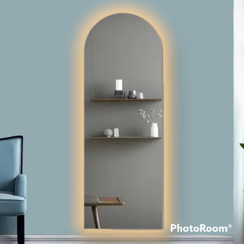 Jual Kaca Cermin Besar Cermin Lampu Oval Bulat Led Aestetick Wastafel ...