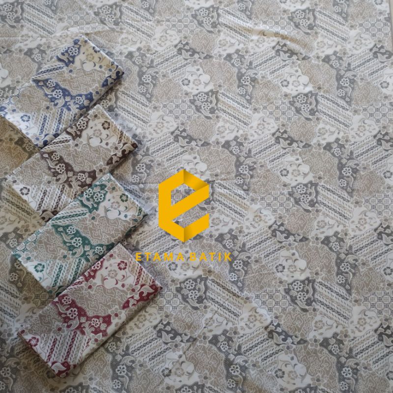 Jual Kain Batik Modern Murah Warna Soft Bahan TR (Tetron Rayon ...