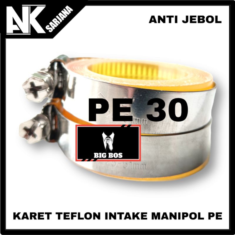 Jual KARET MANIPOL MANIFOLD INTAKE TEFLON PE 24 26 28 30 32 34 SET KLEM ...
