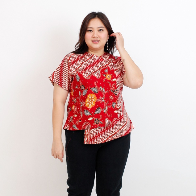 Jual ATASAN BATIK BIG SIZE BLOUSE JUMBO WANITA 292 Mrs1 | Shopee Indonesia