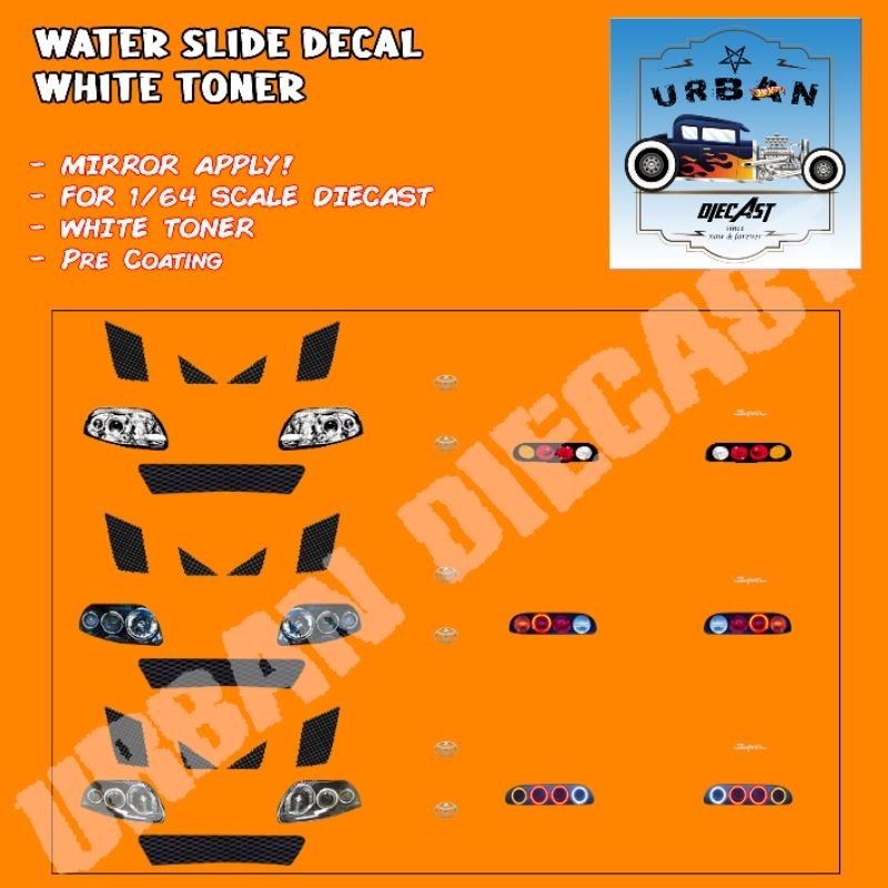 Jual Hot wheels decal white toner detailing toyota supra mk4 | Shopee ...