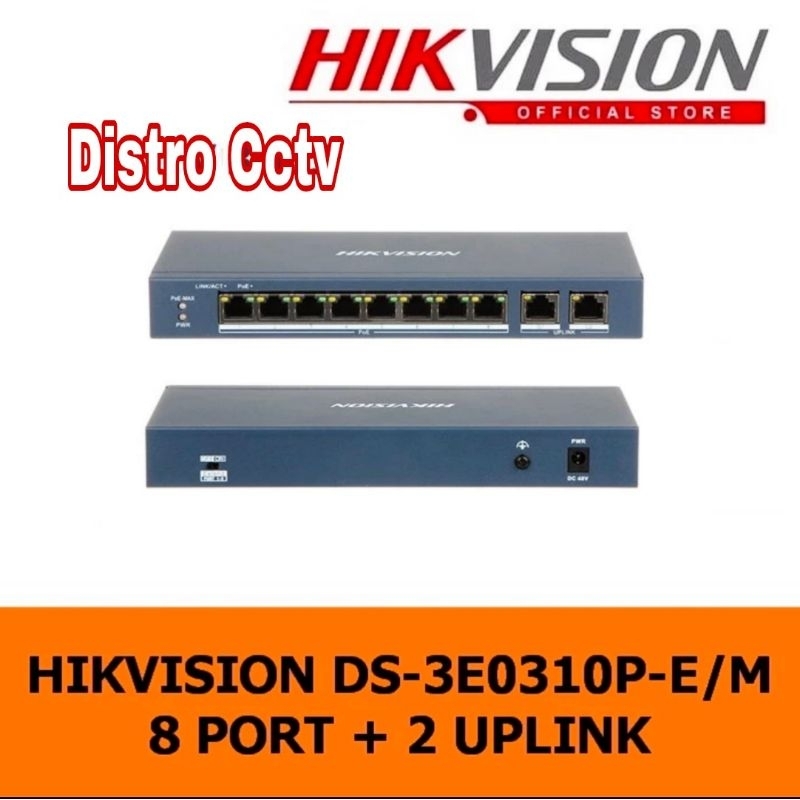 Jual HIKVISION POE DS-DS-3E0310P-E/M SWITCH HUB POE 8 PORT + 2 UPLINK ... Jual HIKVISION POE DS-DS-3E0310P-E/M SWITCH HUB POE 8 PORT + 2 UPLINK ...